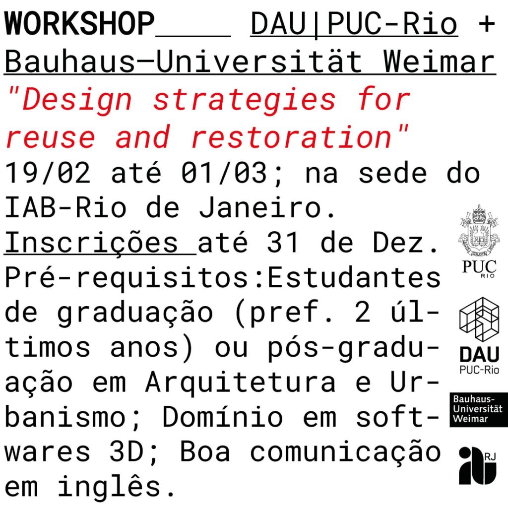 Workshop DAU PUC-Rio + Bauhaus - DAU PPGARQ